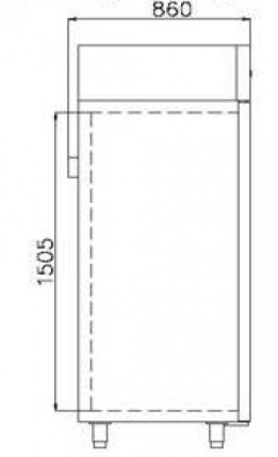 WSN-711 S INOX - Upright freezer with glass door